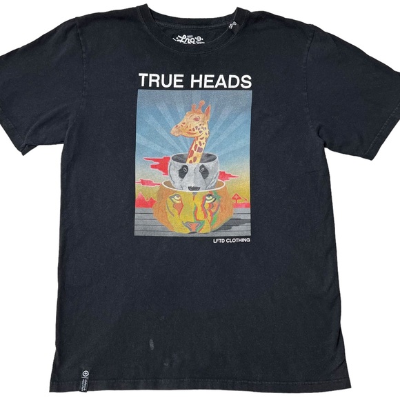 Lrg | Shirts | Lrg True Heads Giraffe Graphic Tshirt Black Mens Sz Xl | Poshmark